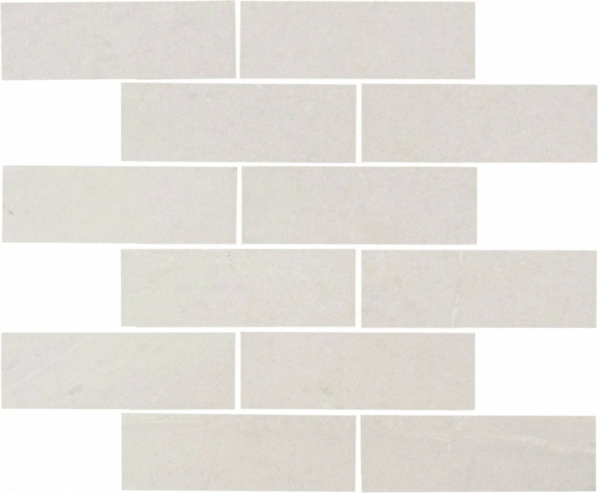 Adrock Frost 2x6 Mosaic Interlocking Porcelain Sheet — Solidshape