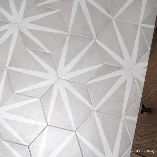 Allora Stella 8.5x10 Hex Deco Ceramic Tile — Solidshape