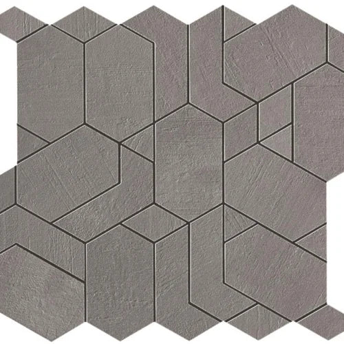 Boost Smoke Irregular Matte Rectified Porcelain Mosaic Tile — Solidshape