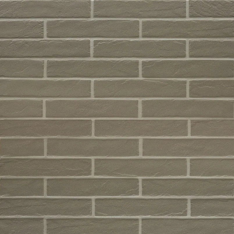 Brickstone Putty 2x10 Matte Porcelain Brick Look Floor Tile — Solidshape