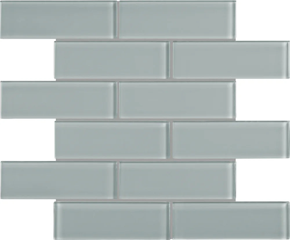 Element Shadow 26 2x6 Glass Mosaic Tile — Solidshape