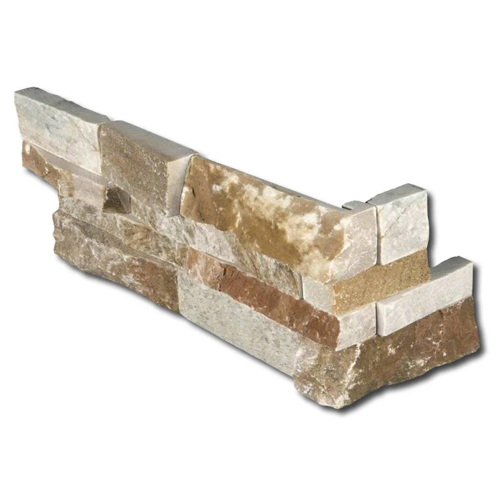 Golden Ray Slate Ledger Corner 6x18x6 3/4" Slate Ledger Stone — Solidshape