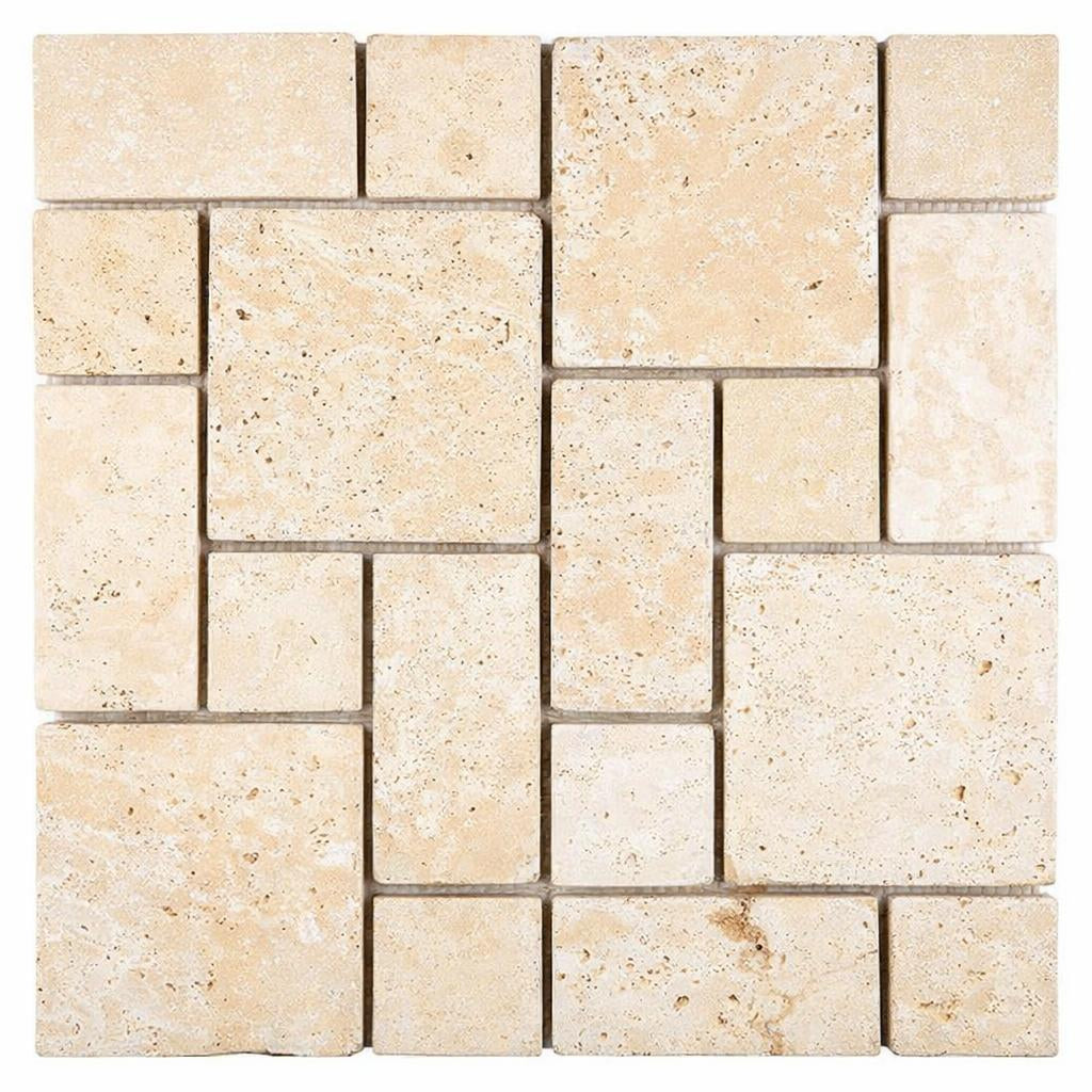 Durango / Paredon (Mexican) - Cross Cut Durango Travertine Tumbled Tra ...
