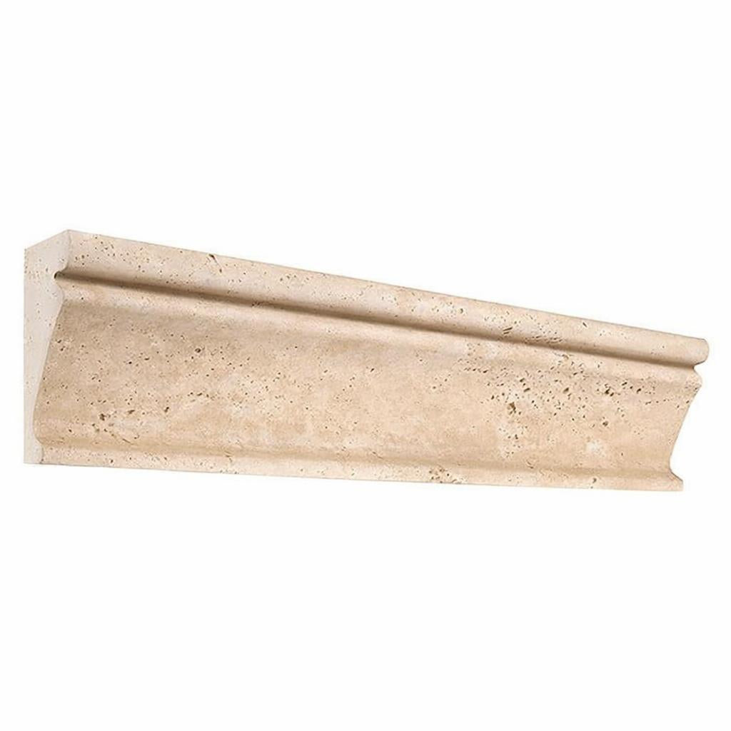 Ivory / Light Travertine 2-1/2x12 Cream Honed Tile Crown Molding ...