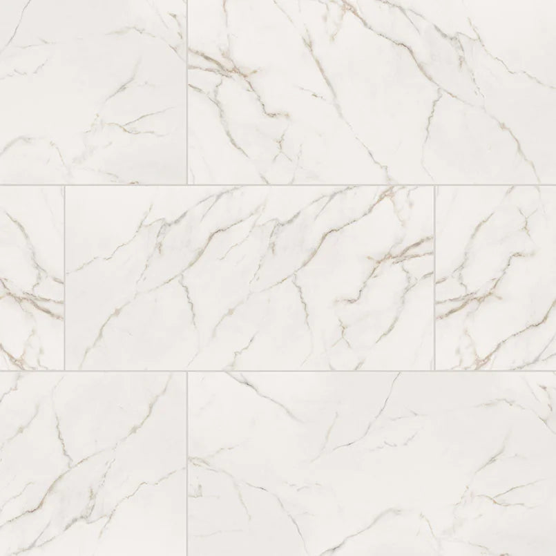 Kaya Calacatta Lucca 24x48 Matte Porcelain Tile — Solidshape
