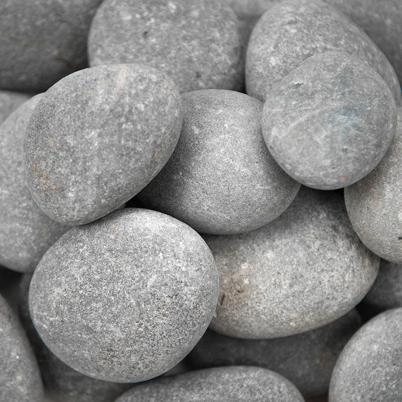 Nile Gray Pebbles 3-6 CM 40 LBS Pebble Bag Natural Limestone Paver ...