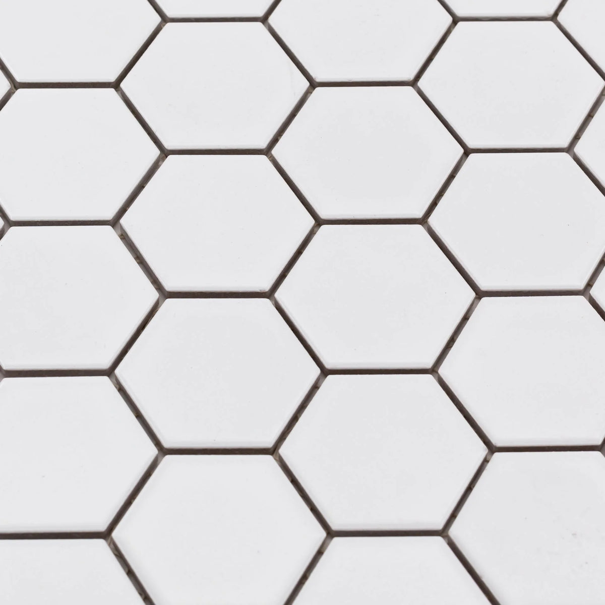 Square White 2x2 Matte Porcelain Mosaic — Solidshape