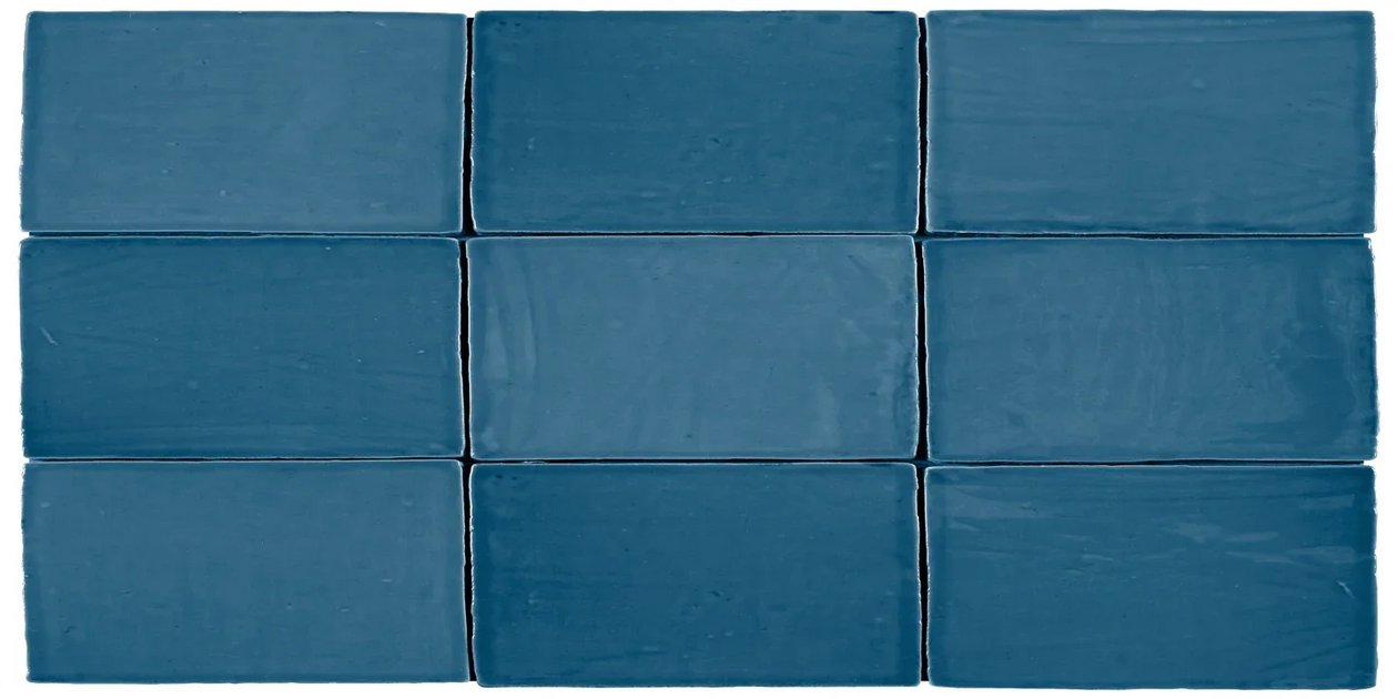 St. Tropez Azul 2.5x5 Bullnose Ceramic Wall Tile — Solidshape