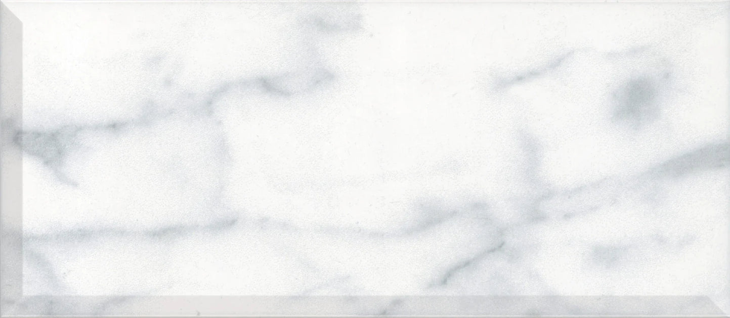 Statuary Bright Statuary 4x10 Beveled Ceramic Wall Tile — Solidshape