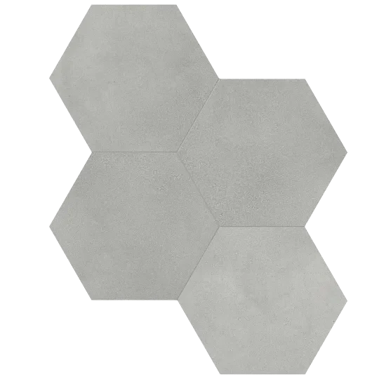 Tapestri Wool 8.5in Hexagon Porcelain Mosaic — Solidshape