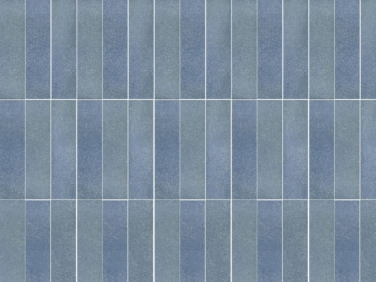 Tetris Blu 2x8 Matte Porcelain Tile — Solidshape