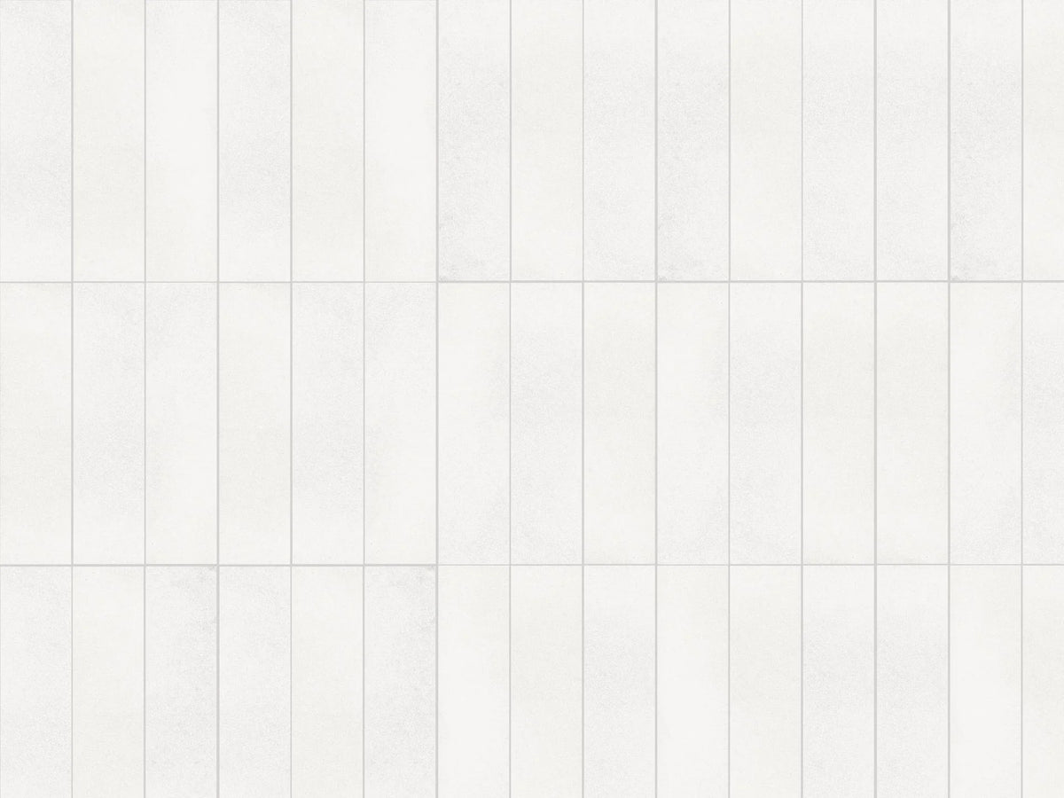 Tetris Jolly Trim White 0.5x8 Matte Porcelain Tile — Solidshape
