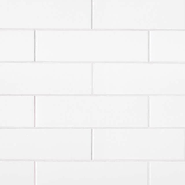Traditions Ice White 16x4.25 Matte Ceramic Tile — Solidshape