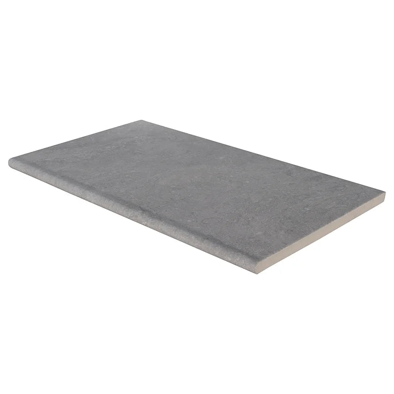 Vulkon Grey 13x24 Matte Stone Look Porcelain Pool Coping — Solidshape