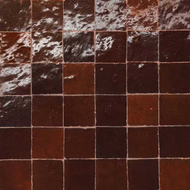 Zagora Maroon 2x2 Gloss Decorative Ceramic Mosaic — Solidshape