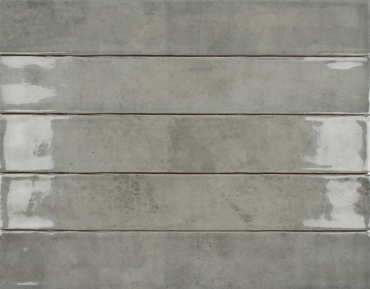 Zellige Tender Gray 2x16 Ceramic Wall Tile — Solidshape