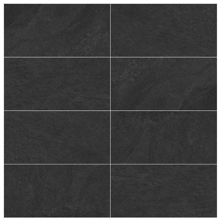 Ardesia Black Matte 12x24 Porcelain Tile