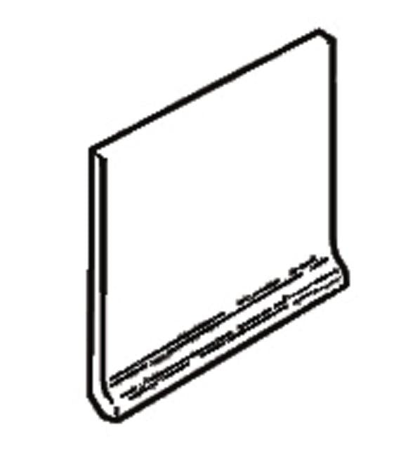 Color White Ice Glossy 4-1/4x4-1/4 Ceramic Cove Base