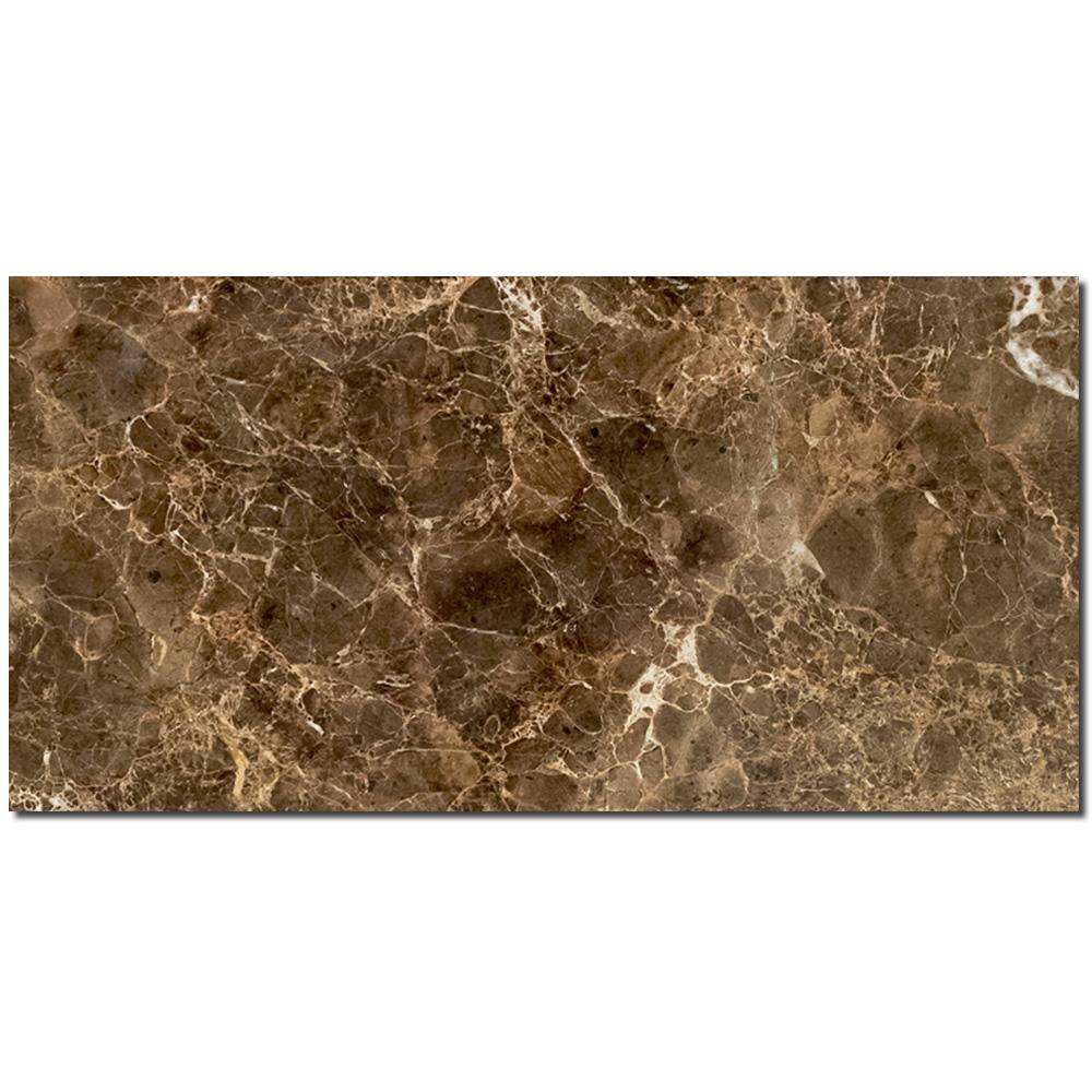 Emperador Dark Marble Tile 12x24 Polished — Solidshape