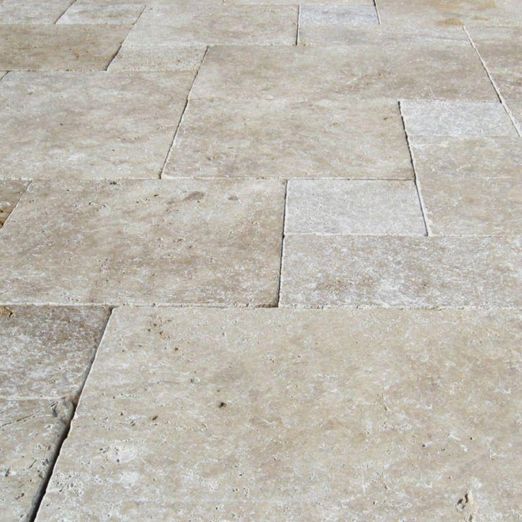 English Walnut Travertine Paver Pattern Tumbled — Solidshape