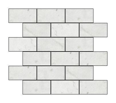Freska 2x4 Subway Tumbled Limestone Mosaic — Solidshape