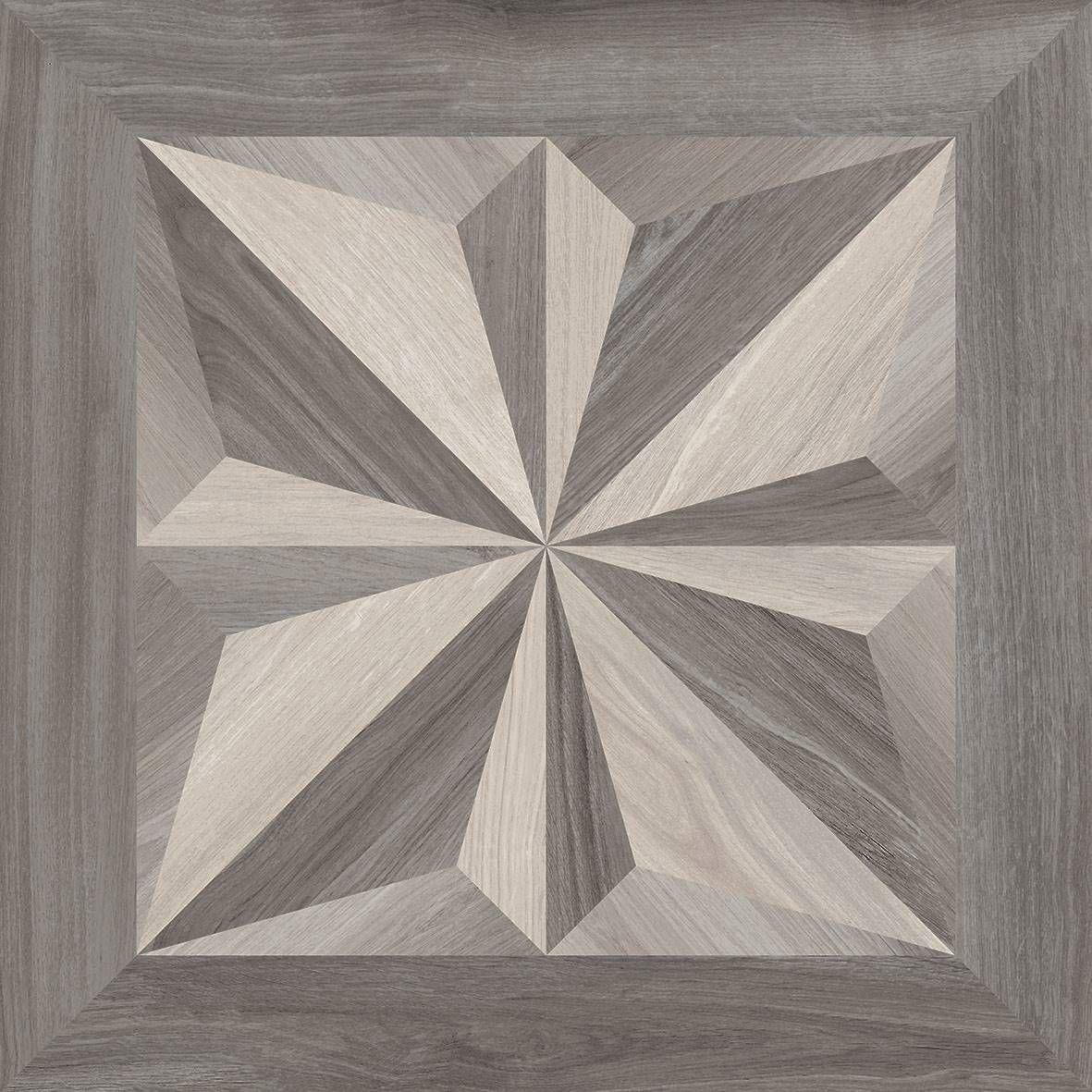 Mood Wood Deco 1 Grey White Matte 24x24 Porcelain Tile — Solidshape