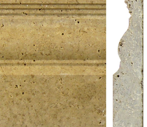 Noce Travertine Trim 4x12 Honed Baseboard
