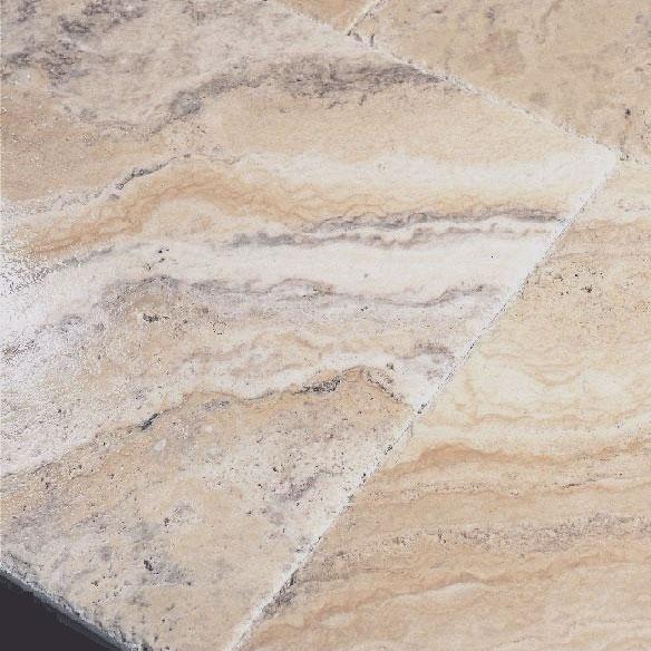 Philadelphia Travertine Tile Pattern Brushed Chiseled — Solidshape