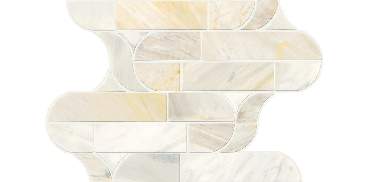 Pietra Divina Marble Mosaic in Honed Namaste - Cupola Size — Solidshape