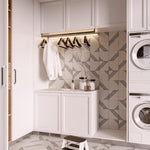 Tribe Ivory Lines Matte 8x8 Gres Stoneware Tile